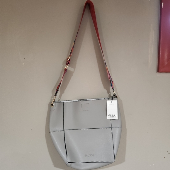 Mersi | Bags | Mersi Demi Bucket Crossbody Bag Grey | Poshmark